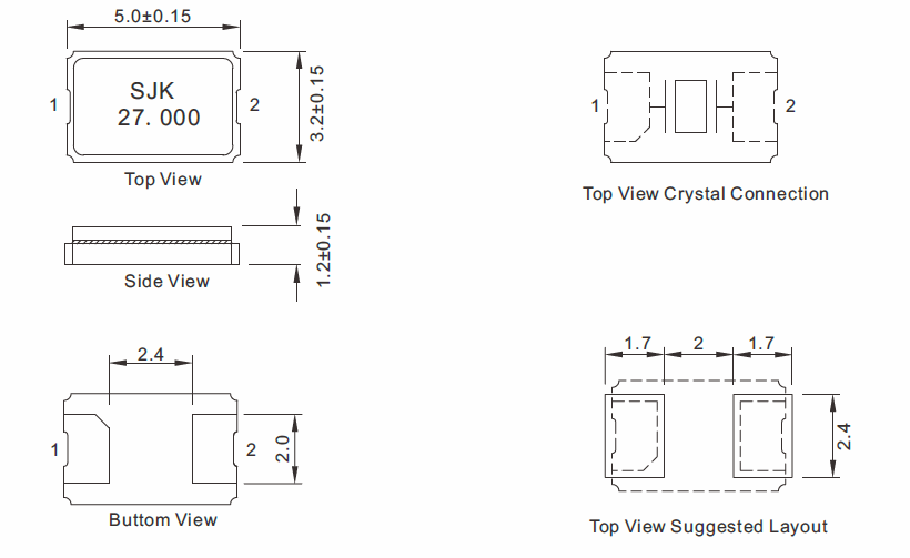 6I Series |SMD 5032 Glass Sealed Crystal Units-SJK Crystal Resonators